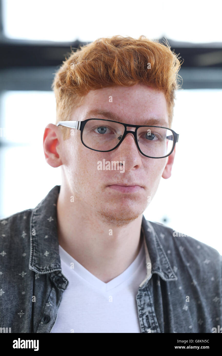 Ginger hair man close up hi-res stock photography and images - Alamy