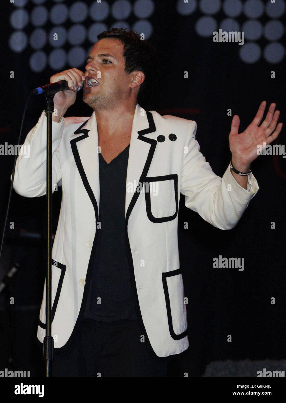 The Killers performing on the Main Stage during the Reading Festival ...