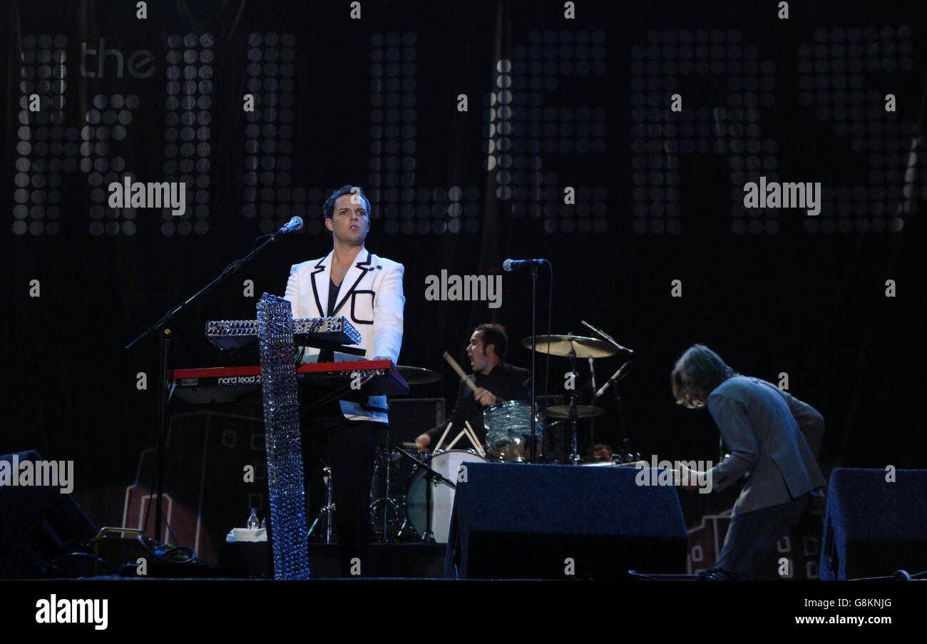 The Killers performing on the Main Stage during the Reading Festival ...