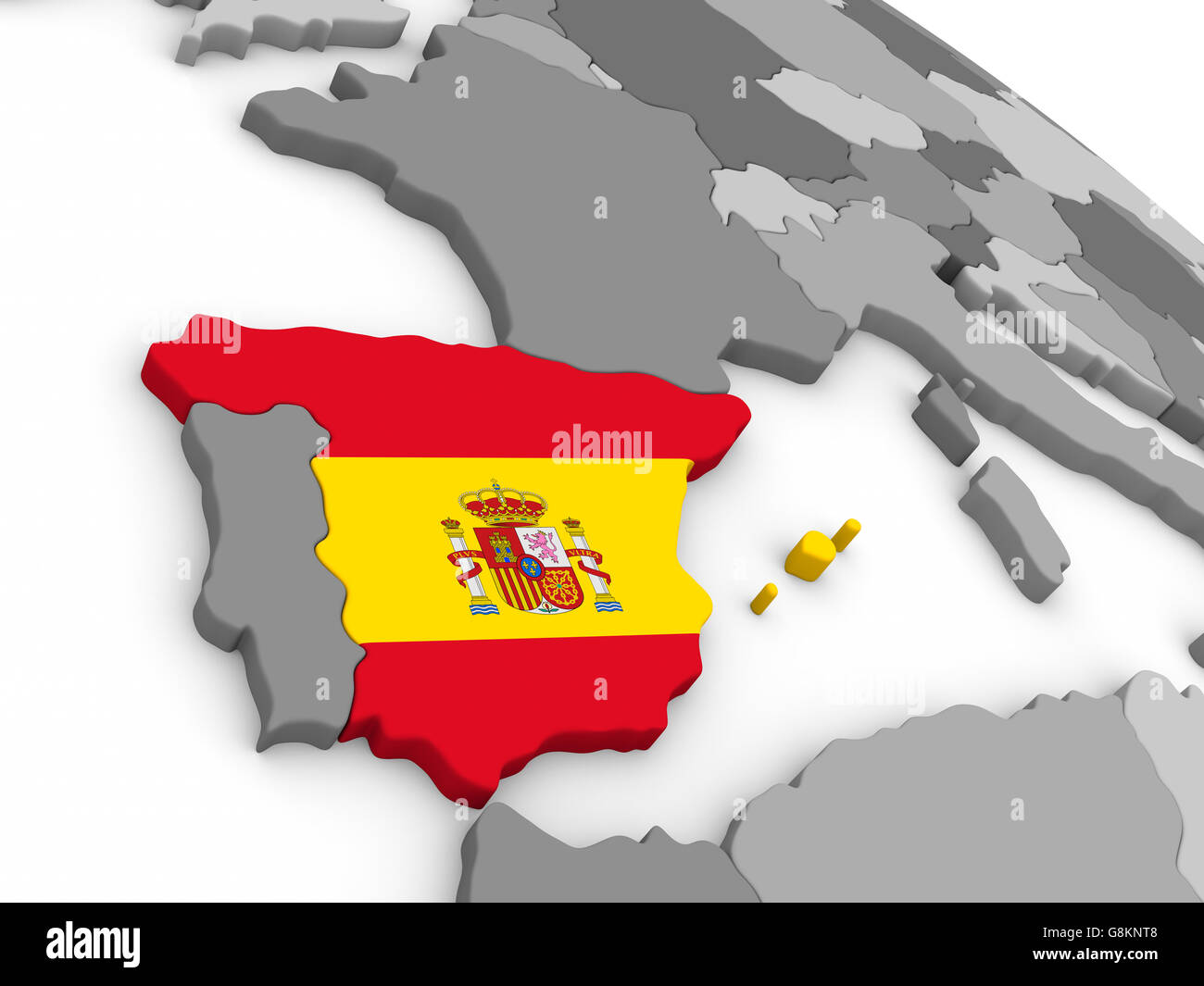 Spain map political flags hi-res stock photography and images - Alamy