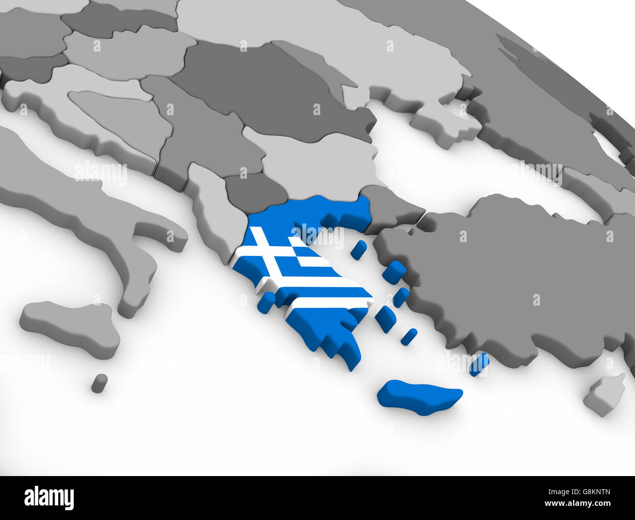 Greek flag map hi-res stock photography and images - Alamy