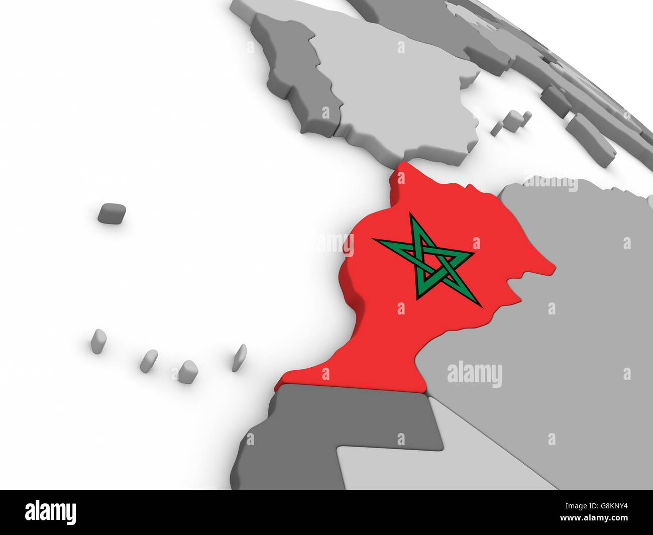 3d rendering morocco map flag hi-res stock photography and images - Alamy