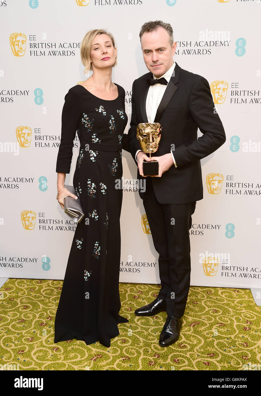 John Crowley poses with the Outstanding British Film award for ...