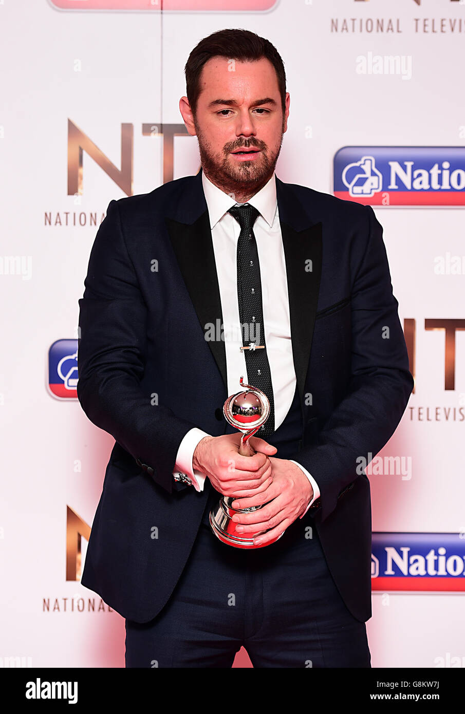 Danny Dyer from Eastenders with the award for Best Serial Drama ...