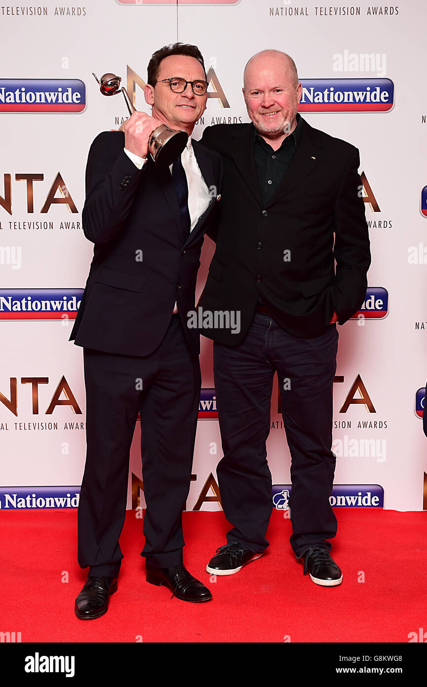 Perry Fenwick and Steve McFadden with the award for Best Serial Drama ...