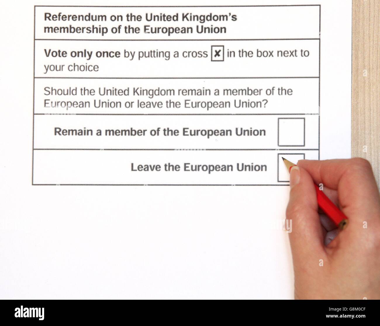 Eu referendum ballot paper hi-res stock photography and images - Alamy