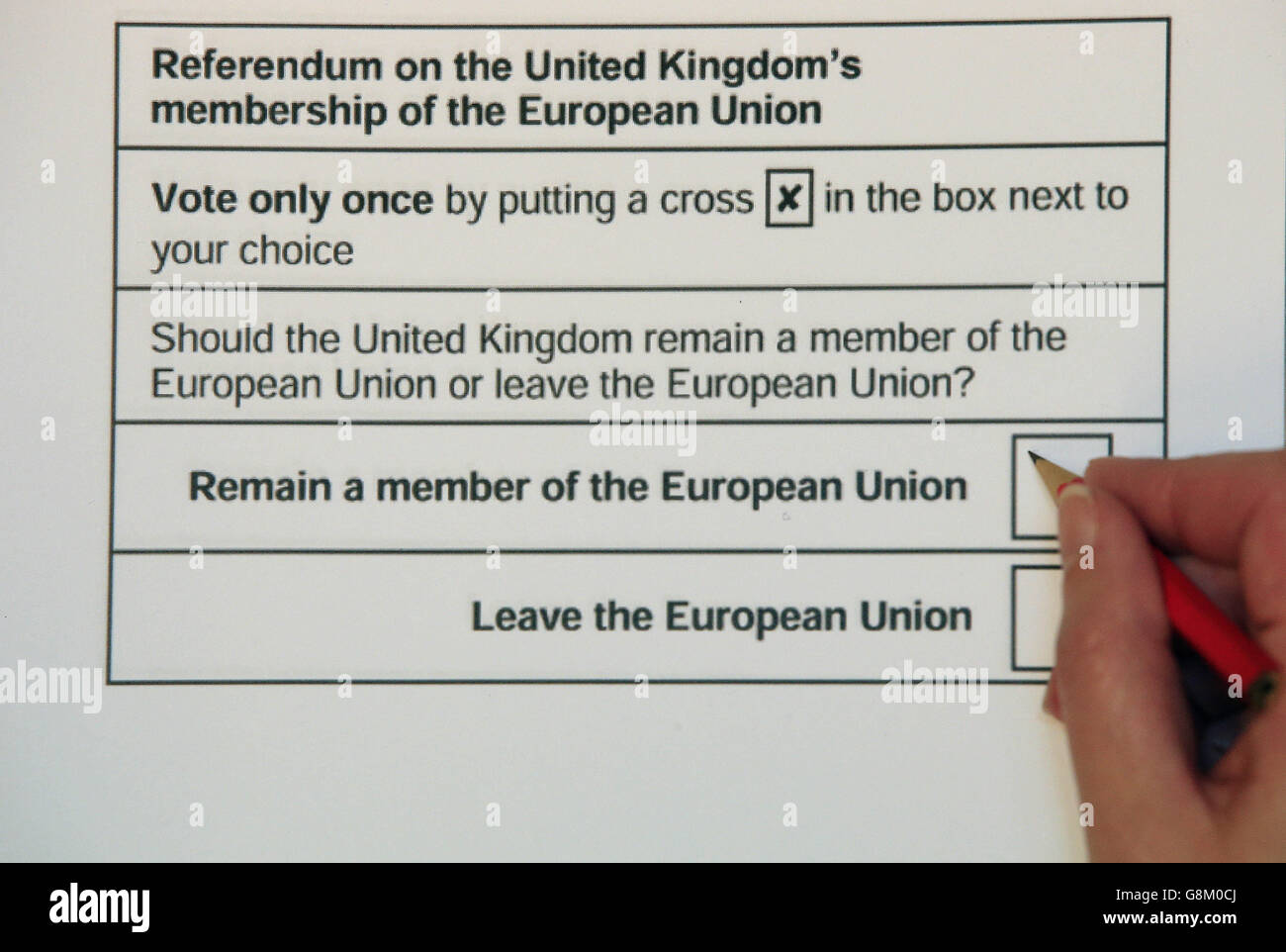 Eu referendum ballot paper hi-res stock photography and images - Alamy