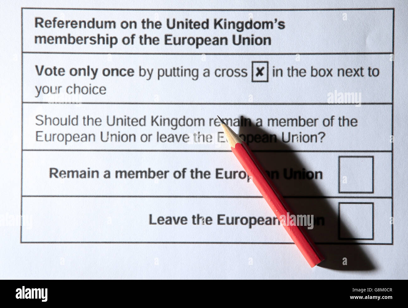 Eu referendum ballot paper hi-res stock photography and images - Alamy