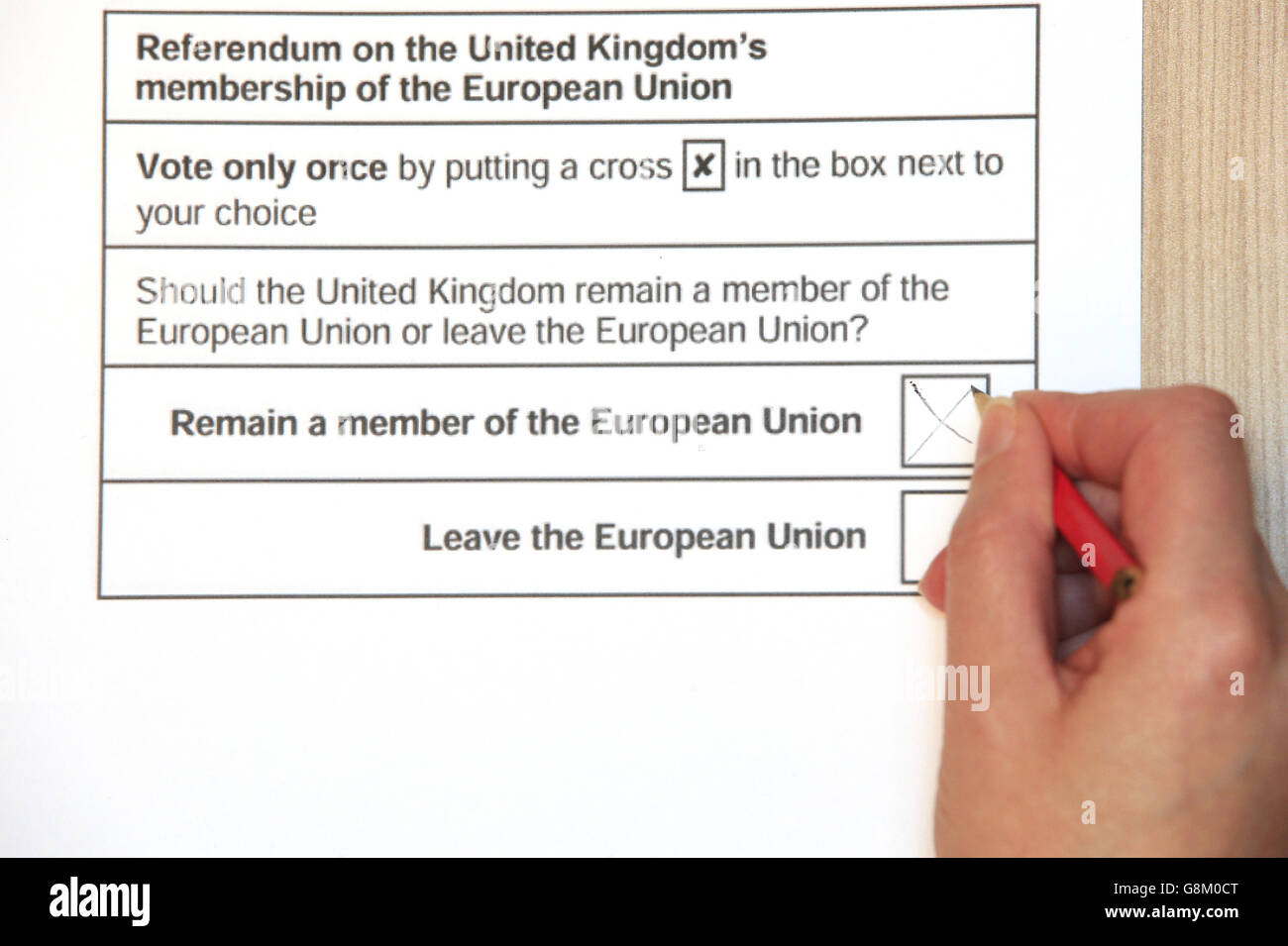 Eu referendum ballot paper hi-res stock photography and images - Alamy