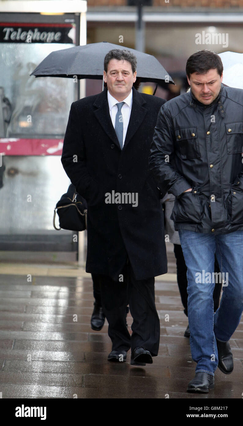 Katie Price's stepfather Paul Price (left) arrives Chichester Crown ...