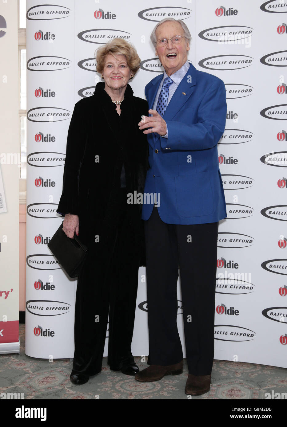 Nicholas Parsons and his wife Ann arriving for the Oldie of the Year ...