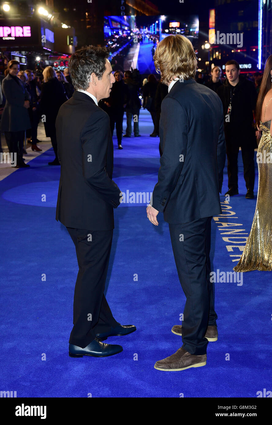Ben Stiller and Owen Wilson attending the Zoolander 2 UK premiere, held ...