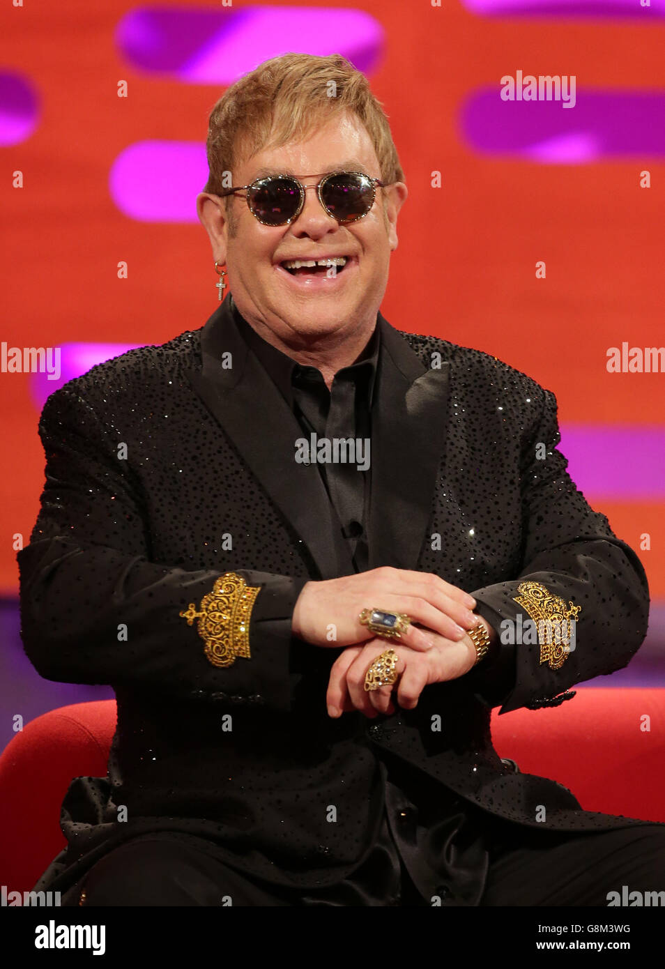 Sir Elton John during the filming of the Graham Norton Show at The ...