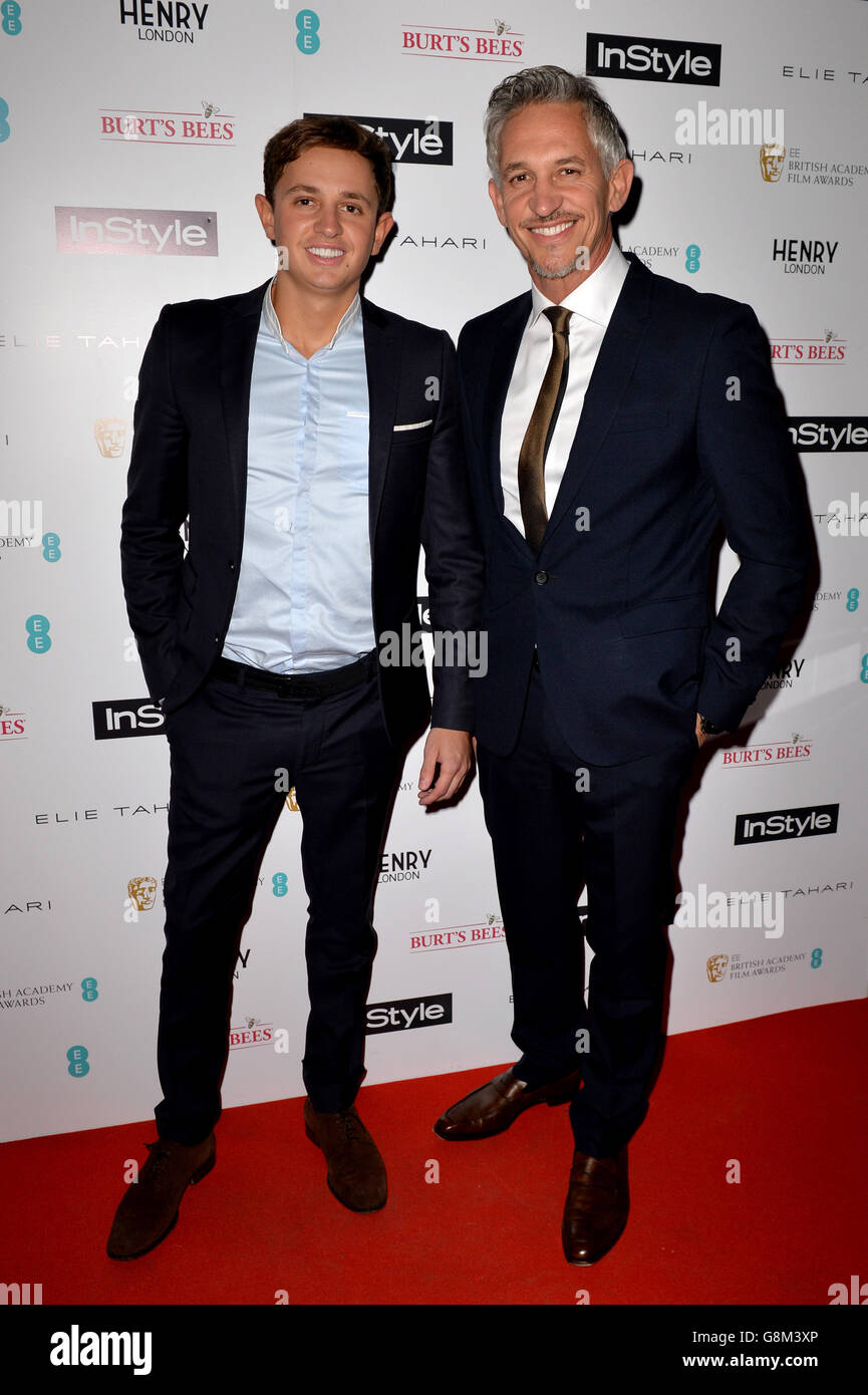 Gary Lineker with his son George attend the InStyle EE Rising Star ...