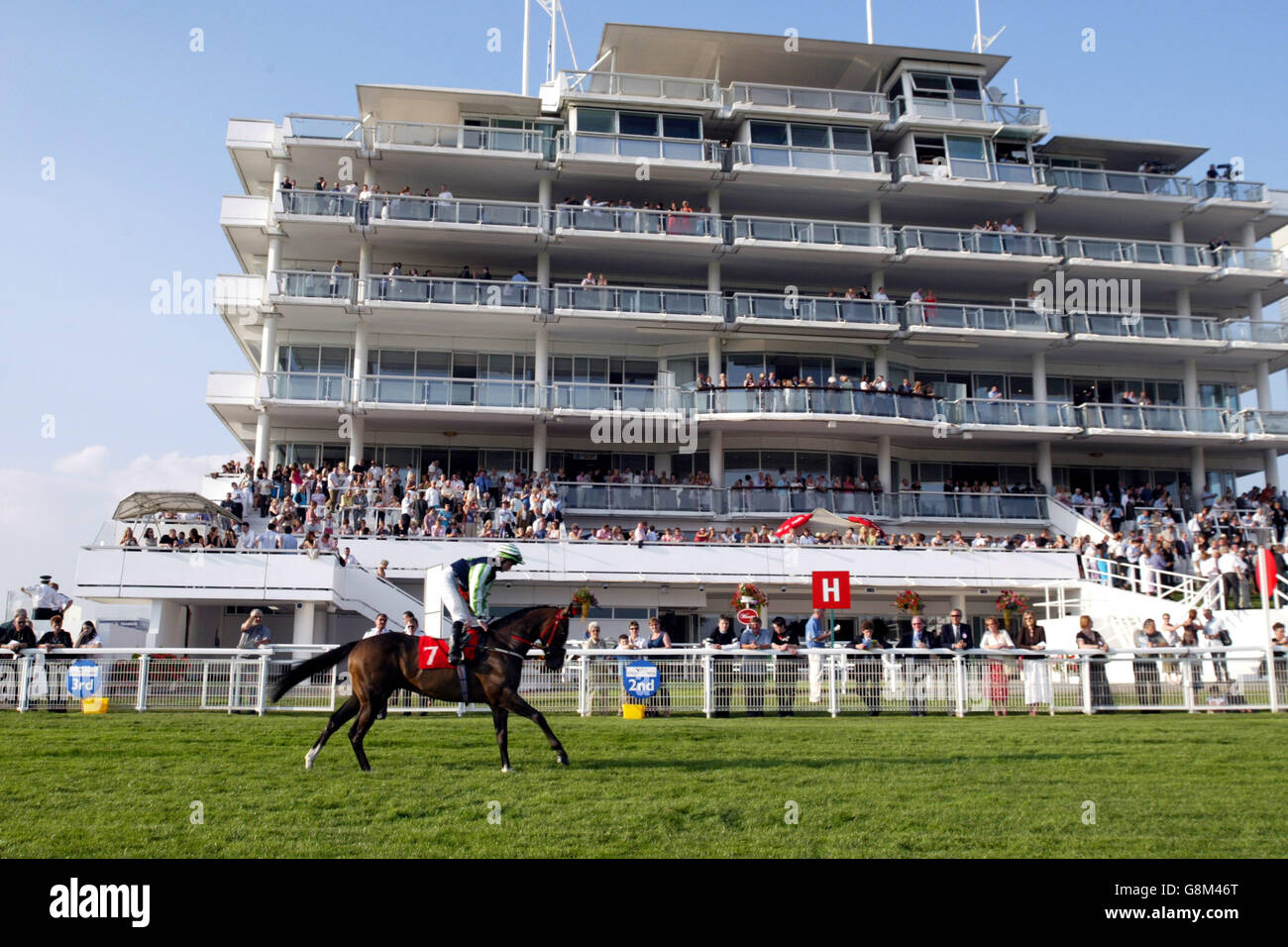 Horse Racing - Epsom Live! - Epsom Downs Racecourse Stock Photo - Alamy