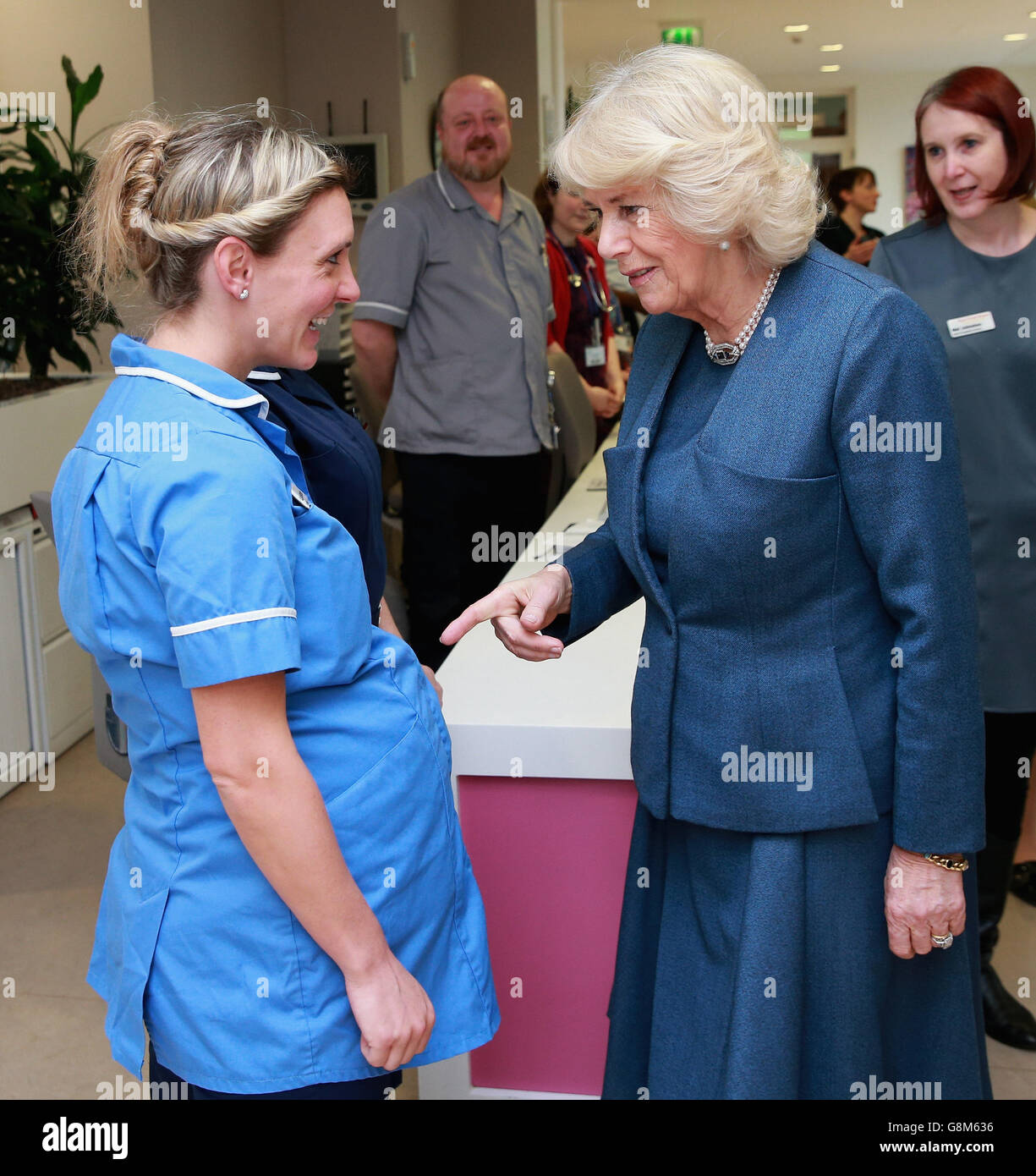 The Duchess of Cornwall meets staff as she visits the Royal Trinity ...