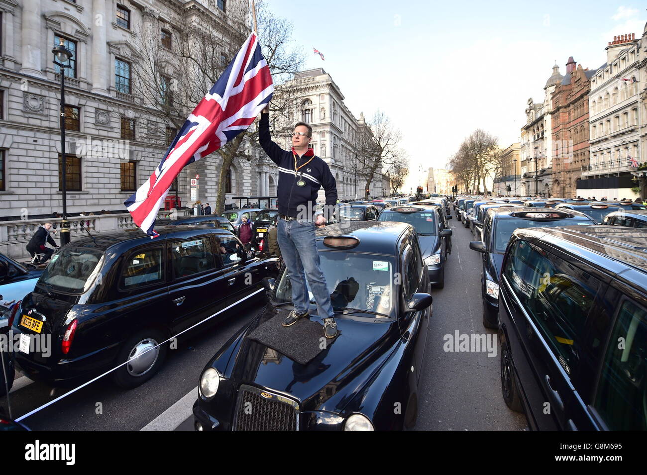 Taxi drivers protest Stock Photo - Alamy