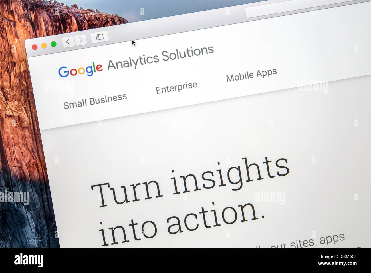 Google Analytics website on a computer screen Stock Photo - Alamy