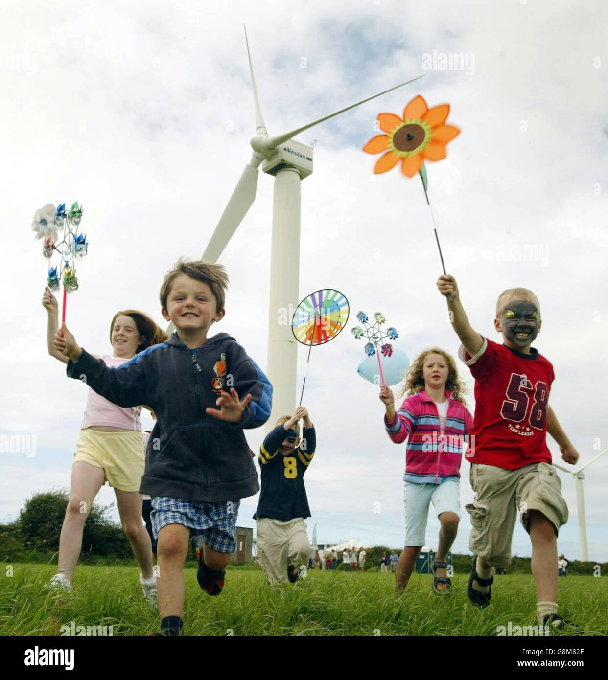 Children have fun during the National Wind Weekend event at Delabole ...