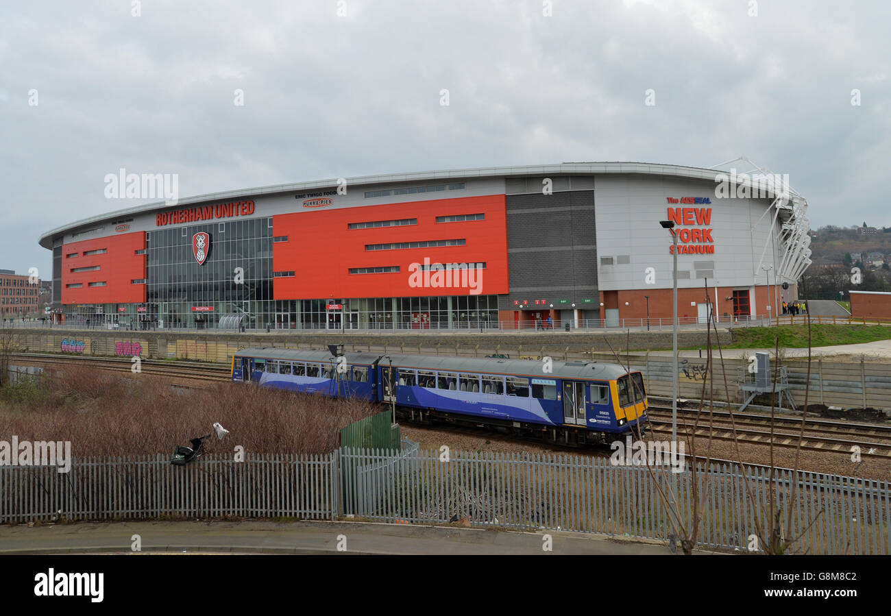 A general view of the AESSEAL New York Stadium, Rotherham Stock Photo ...