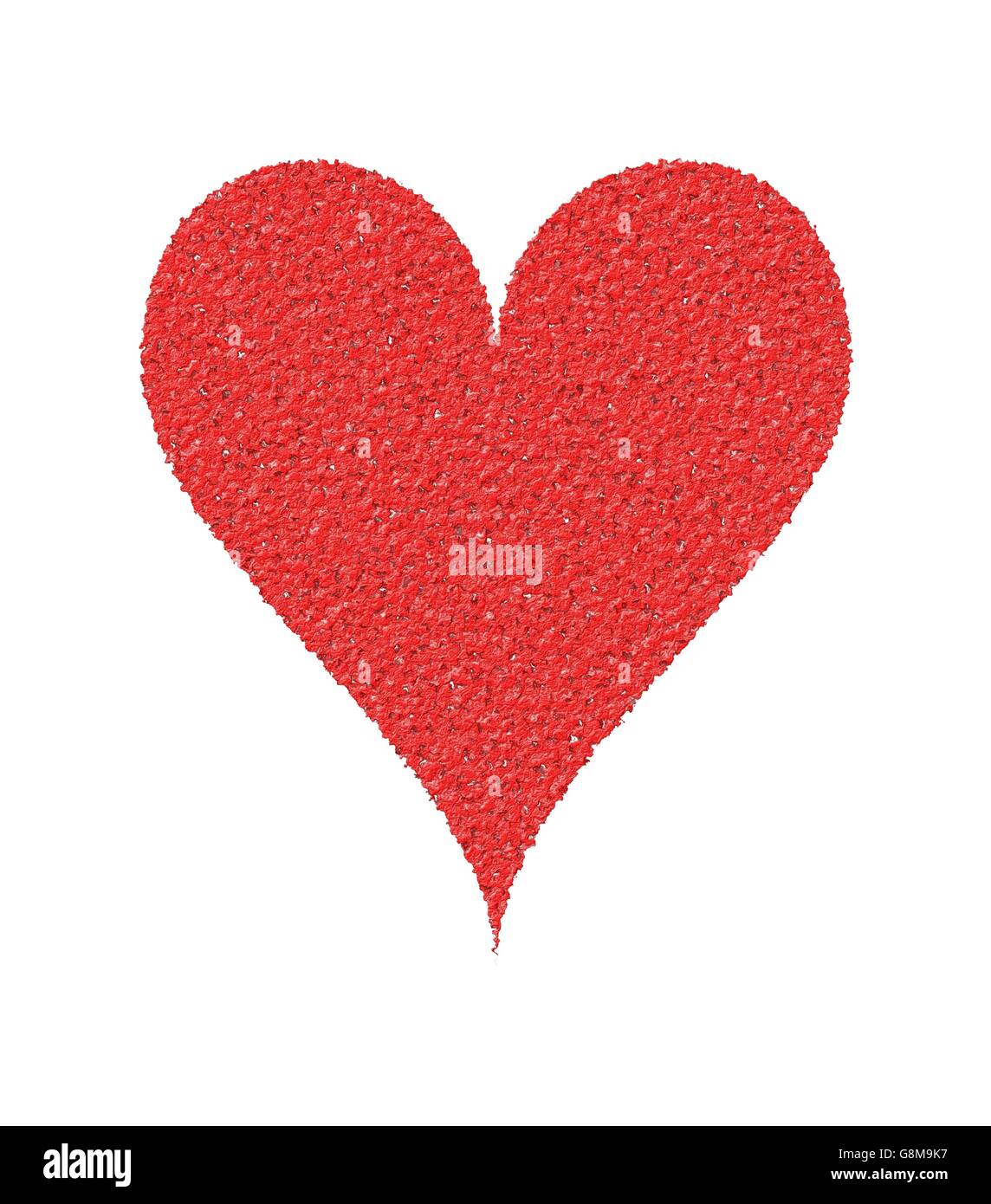 Red heart, on a white background. Art illustration Stock Vector Image ...
