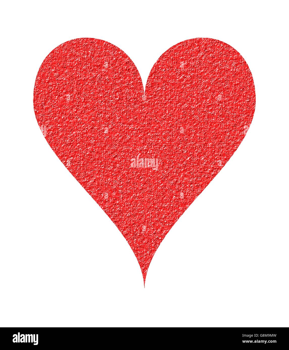 Red heart, on a white background. Art illustration Stock Vector Image ...