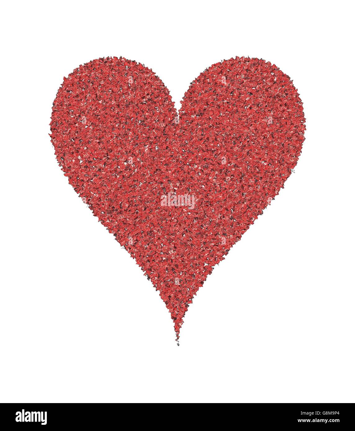 Red heart, on a white background. Art illustration Stock Vector Image ...