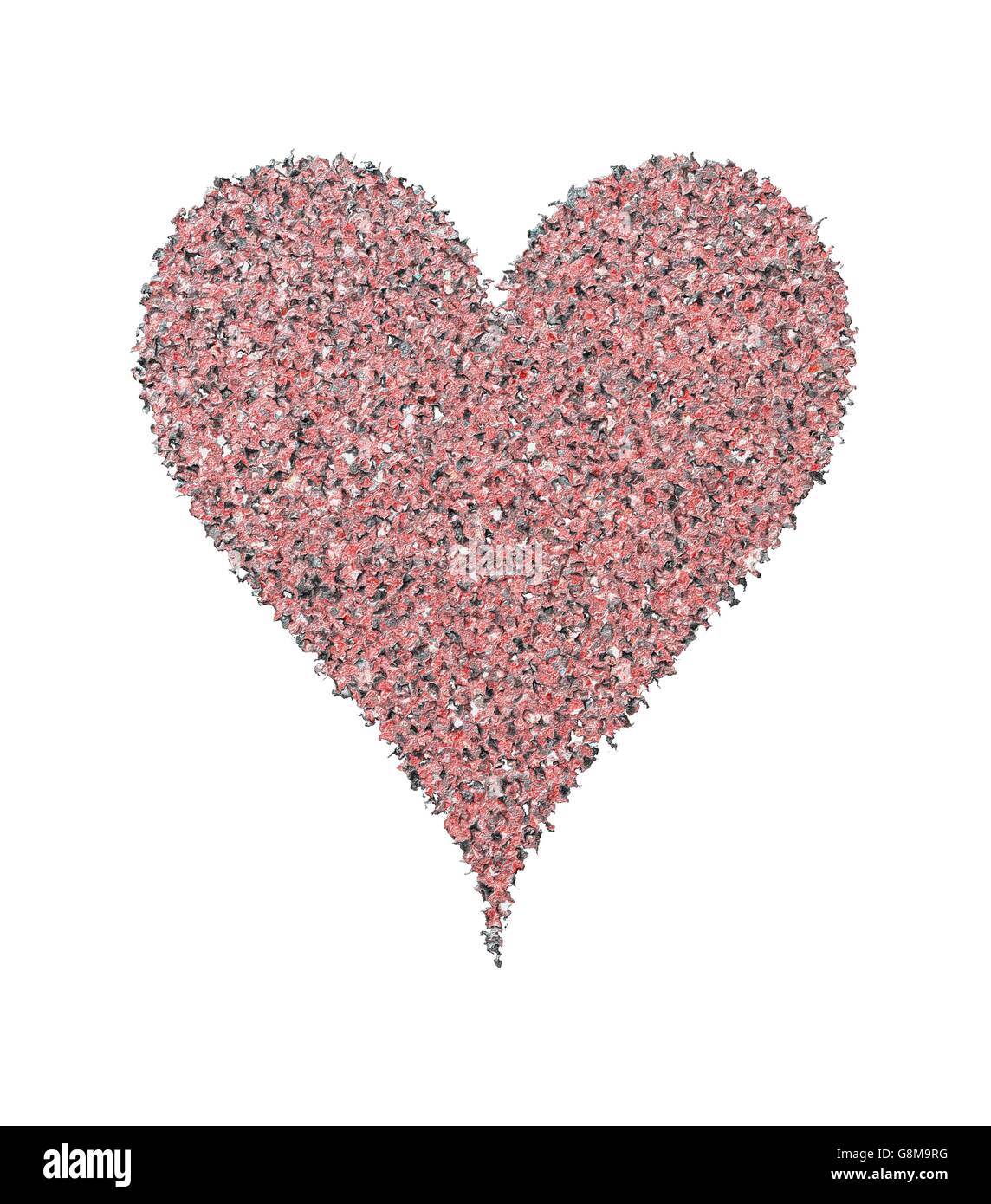 Light red heart, on a white background. Art illustration Stock Vector ...