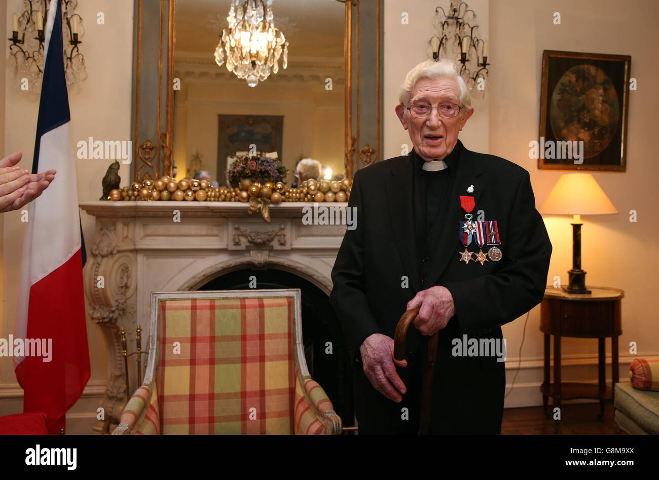 D-Day veteran Canon Robert William Marsden is applauded after he was ...