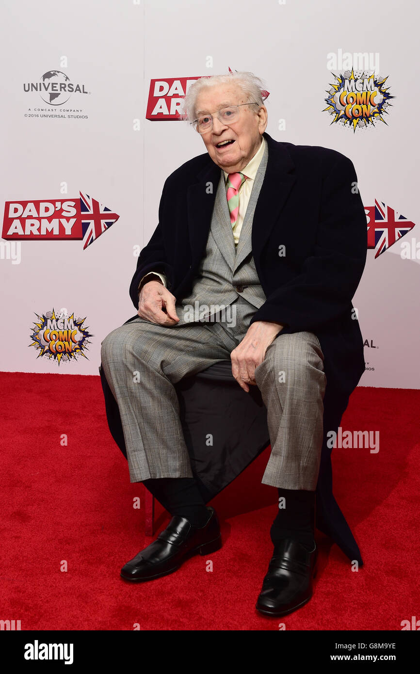 Jimmy Perry OBE attending the World premiere of Dad's Army at the Odeon ...