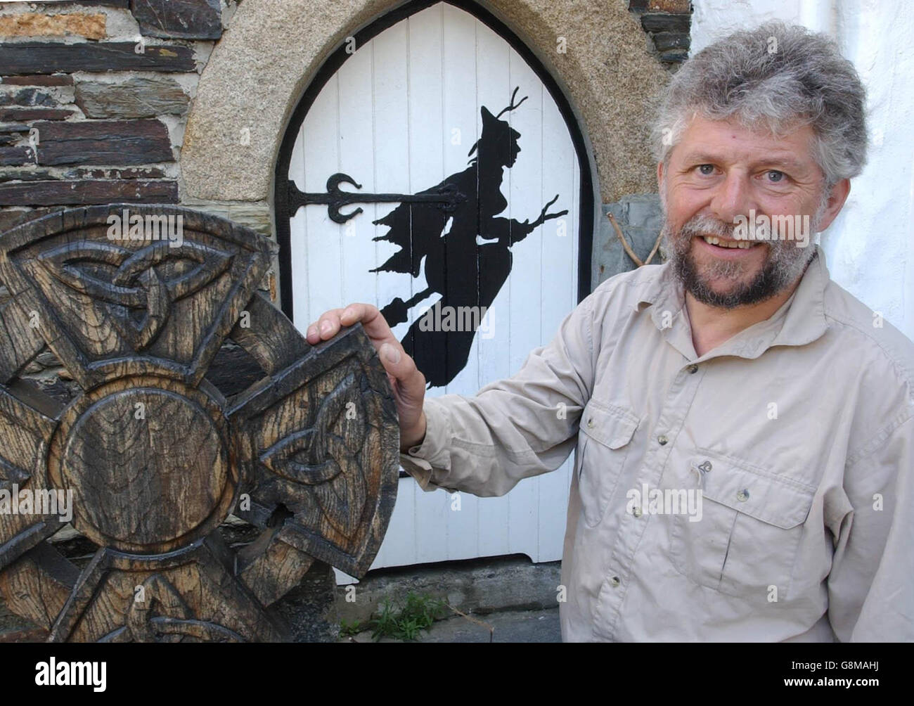 Graham King owner of the Witchcraft Museum, Boscastle, on the first ...