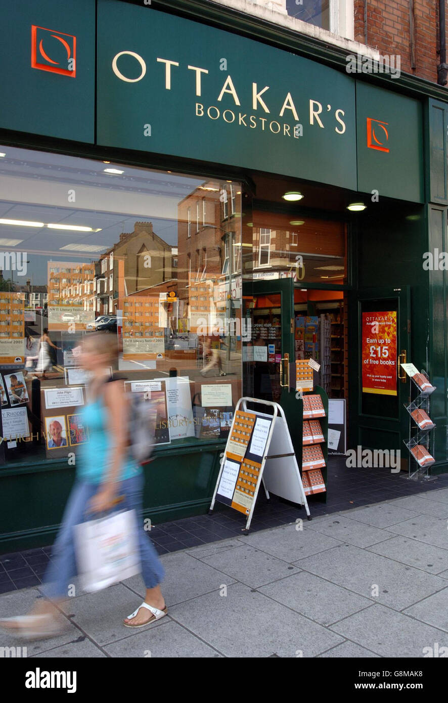 The front of Ottakar's bookstore in London's St. Johns Road, after the ...