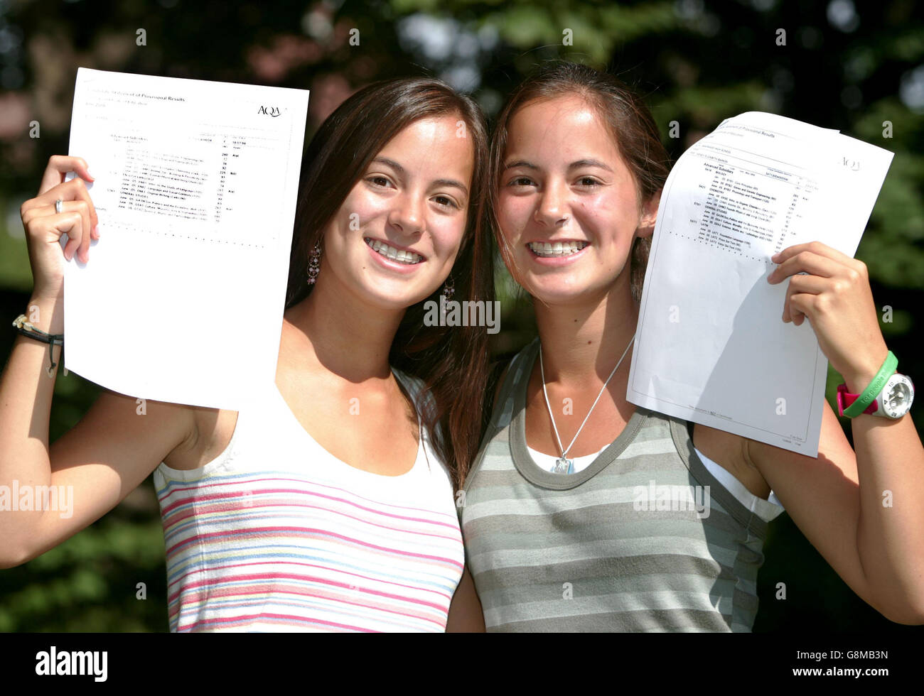 A Level Results 2005 Stock Photo - Alamy