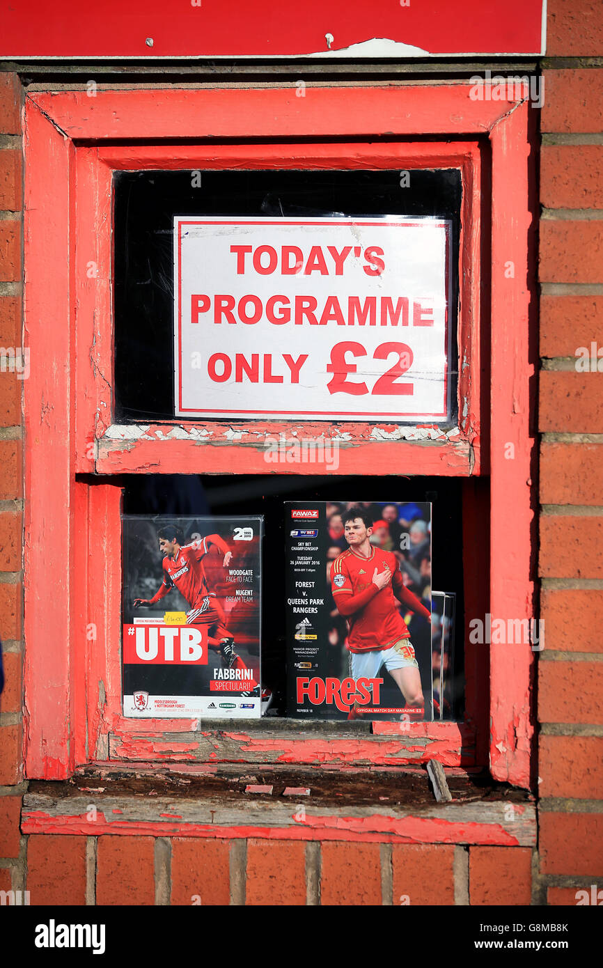 Matchday programmes on sale prior to the Emirates FA Cup, fourth round ...