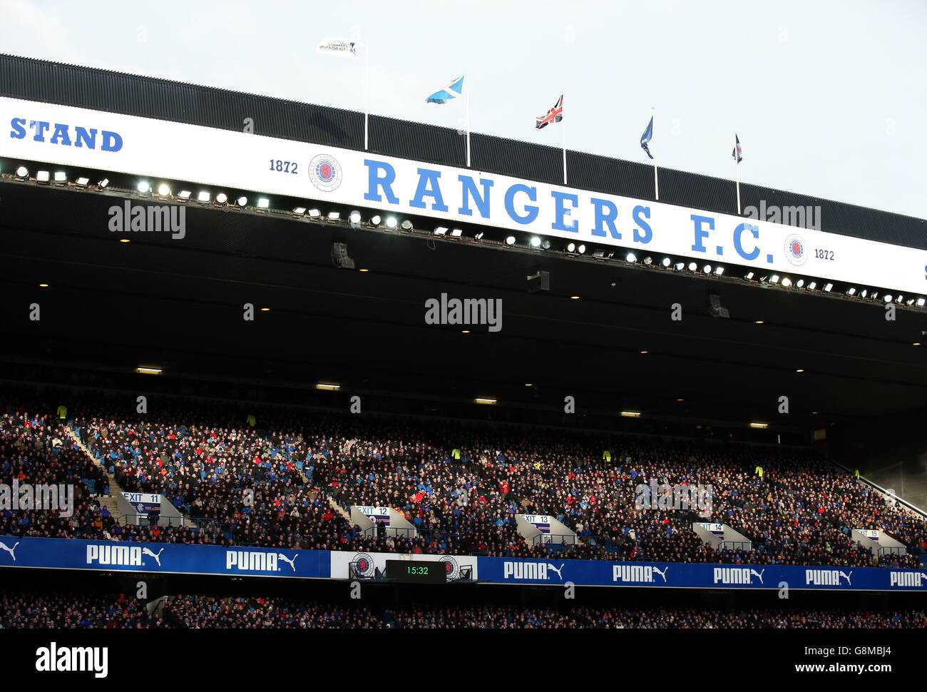 Rangers fans in the stands during the Ladbrokes Scottish Championship ...