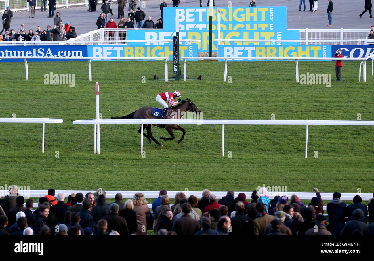 Solstice Star ridden by Killian Moore crosses the line to win the Steel ...