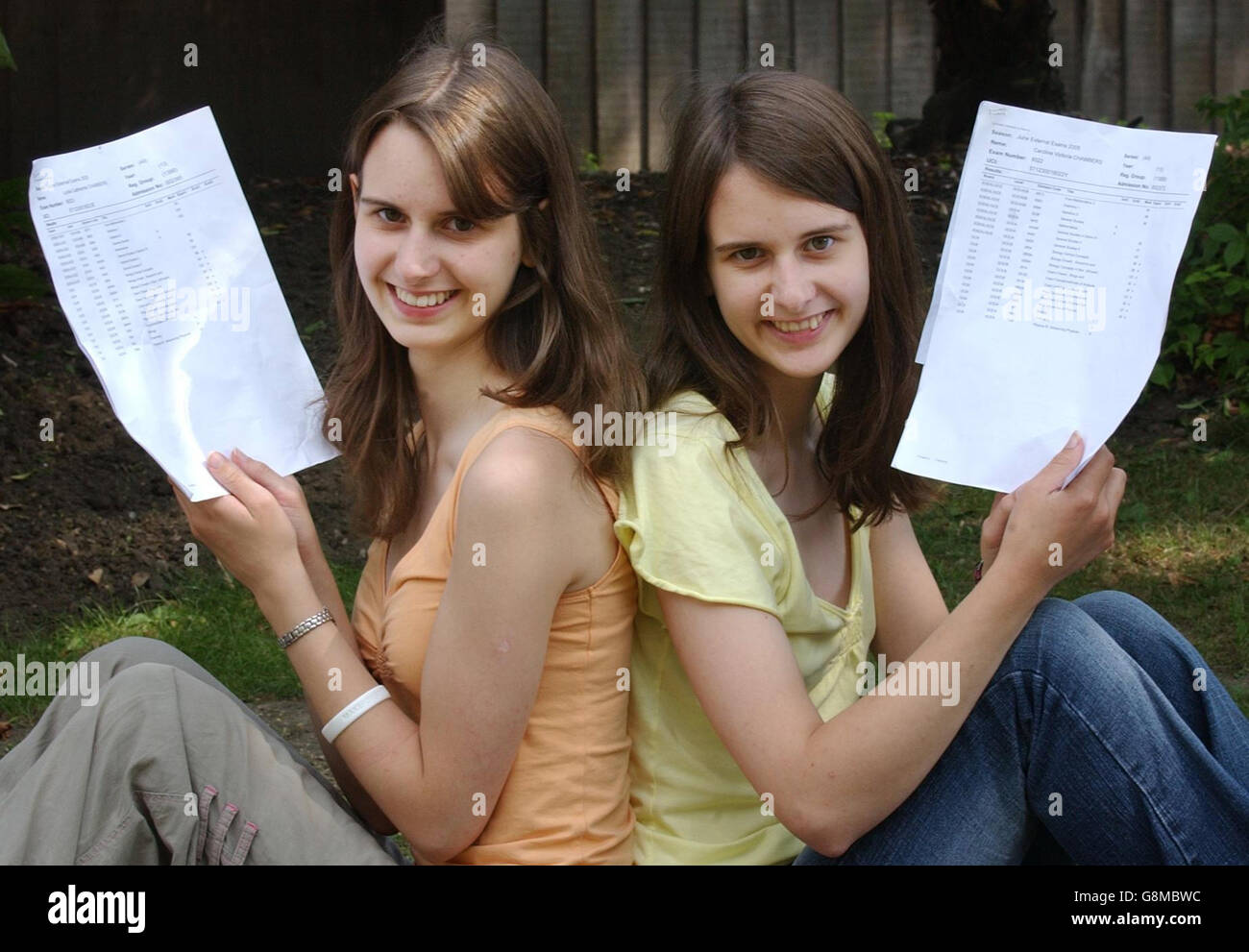 A Level Results 2005 Stock Photo - Alamy