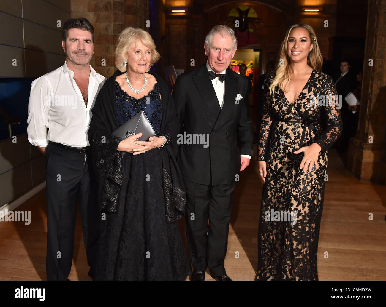 The Prince of Wales and the Duchess of Cornwall with Simon Cowell (left ...