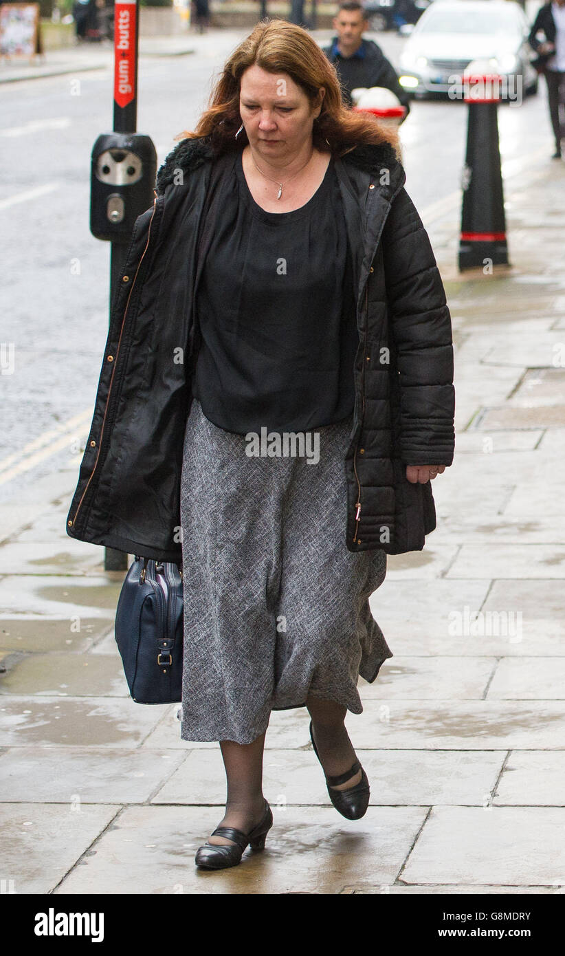 Sue Boyce, the mother of Jacob Petty, arrives at the Old Bailey in ...