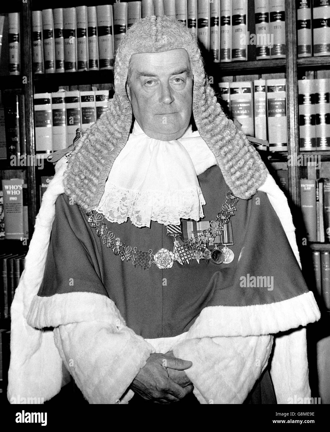 Lord Chief Justice. Lord Geoffrey Lane Stock Photo - Alamy