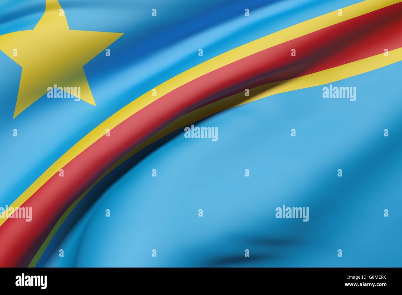 3d rendering of Democratic Republic of Congo flag waving Stock Photo ...
