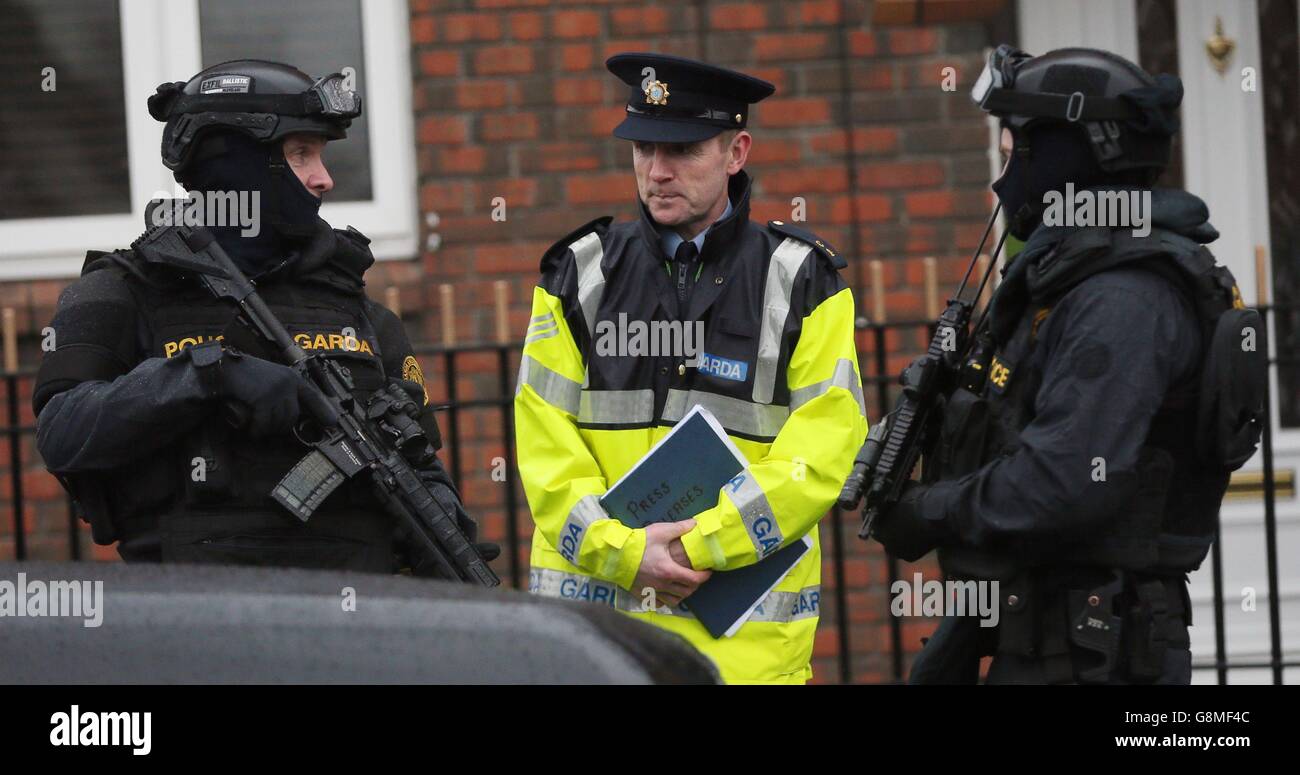 Armed Gardai from the forces Emergency Response Unit on patrol in North ...