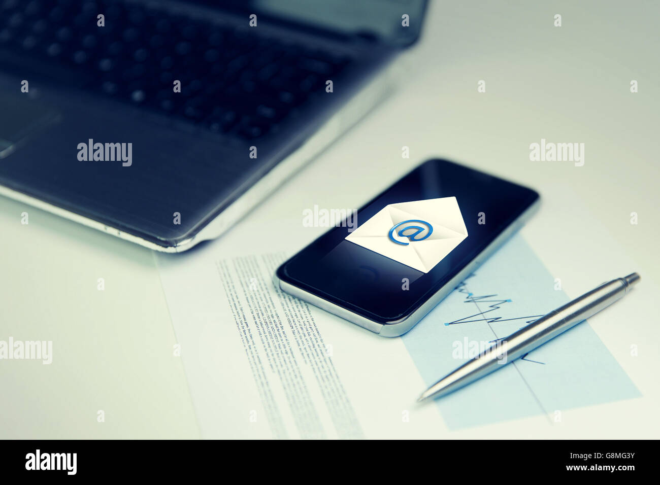 Sending an email computer close up hi-res stock photography and images ...