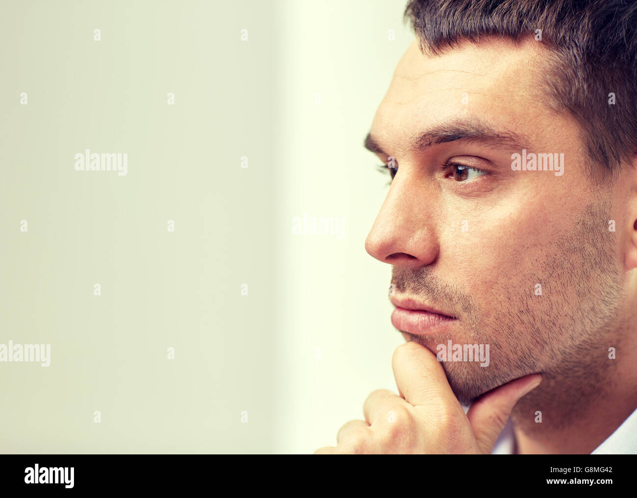 Close up face worker man hi-res stock photography and images - Alamy