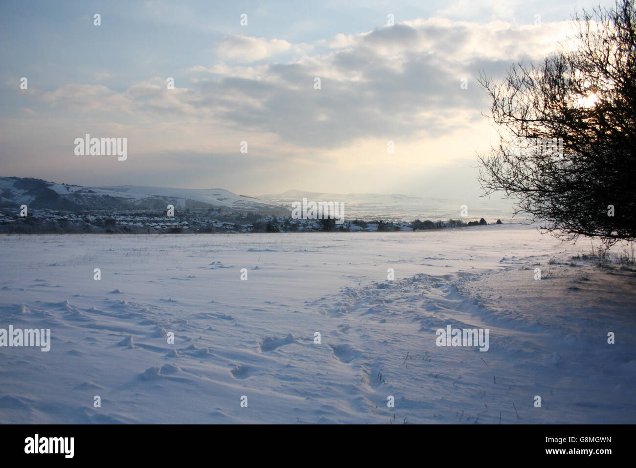 East sussex town of lewes snow hi-res stock photography and images - Alamy