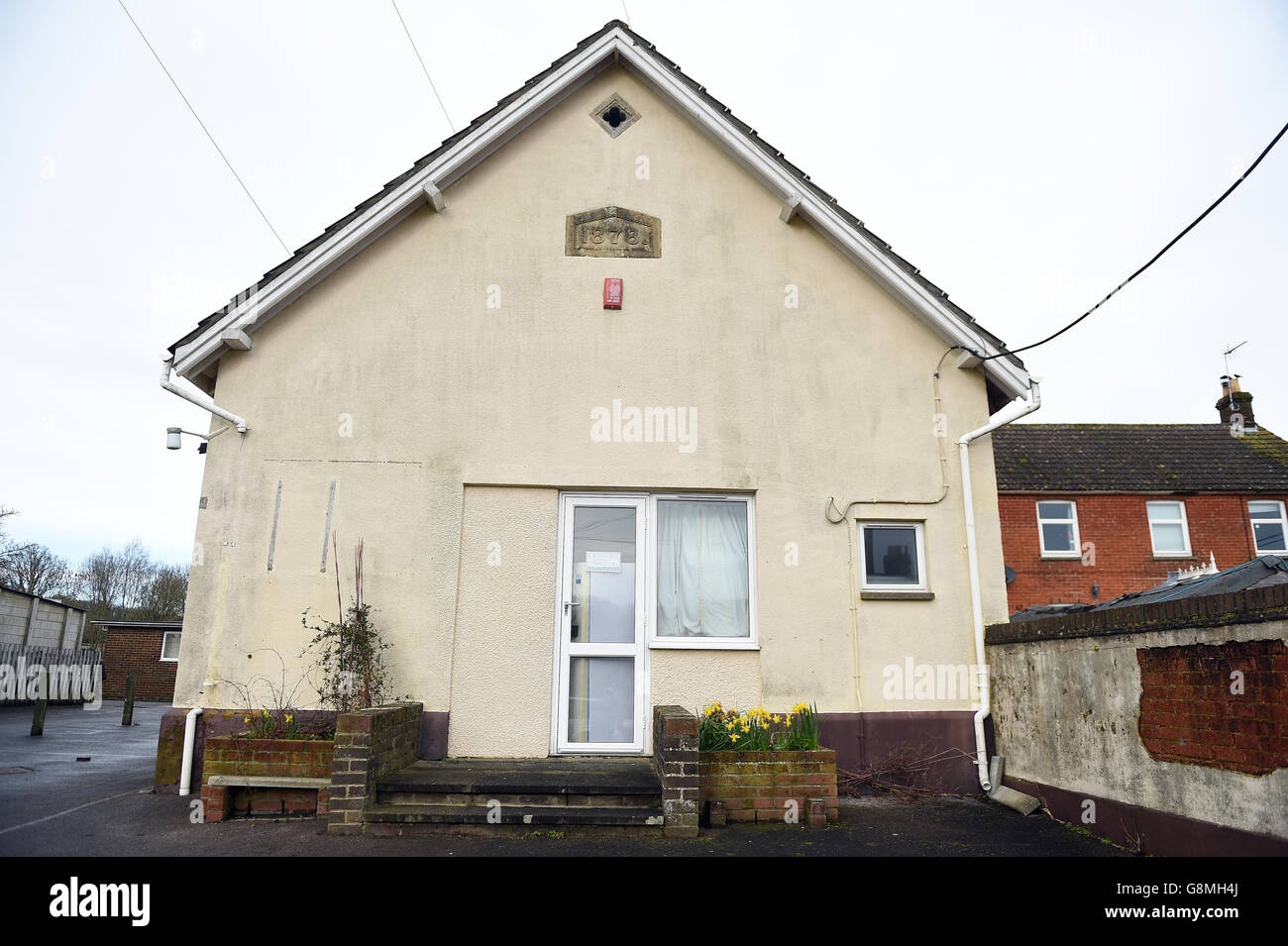 General view of the old school in Lover village in Wiltshire, as the ...
