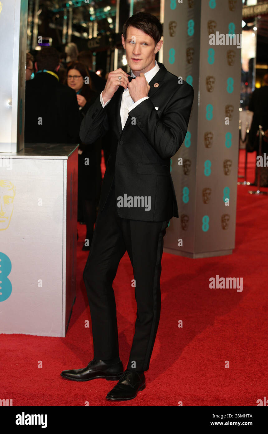 Matt Smith attending the EE British Academy Film Awards at the Royal ...