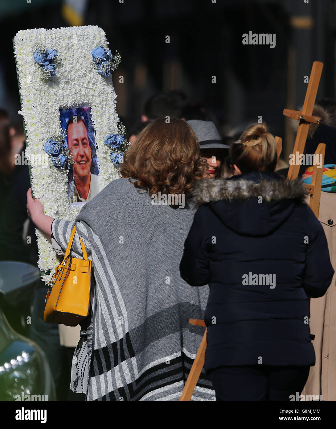 David Byrne funeral Stock Photo - Alamy