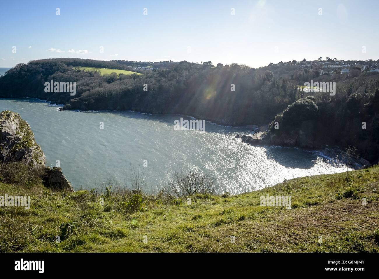 A general view of Anstey's Cove in Torquay, Devon, as a major search ...