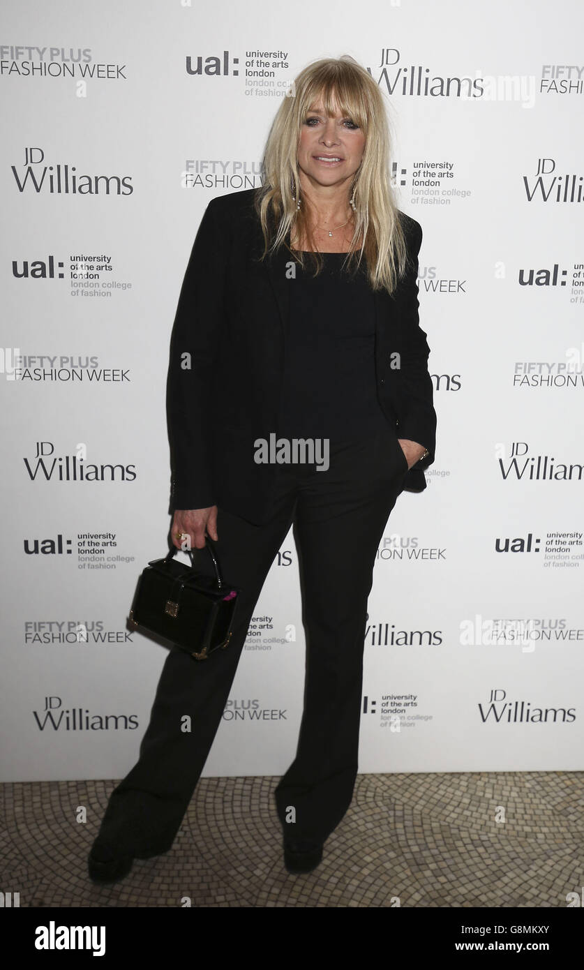 Jo Wood arriving at the launch of Fifty Plus Fashion Week at Cafe Royal ...